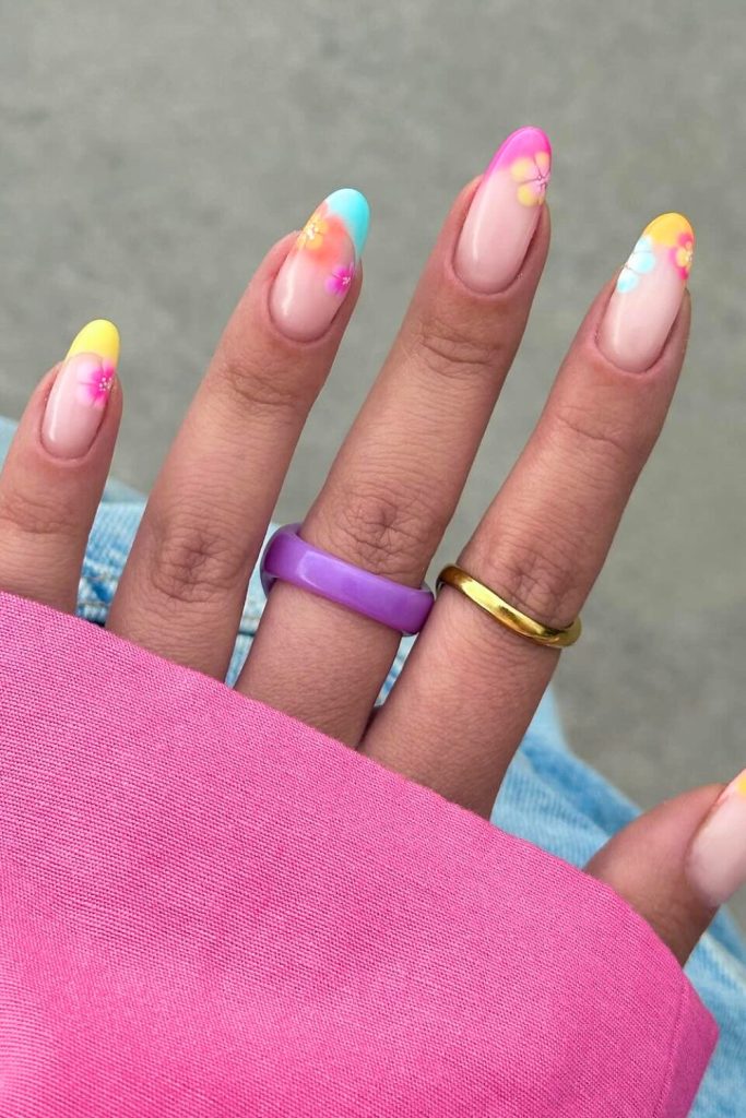 23+ Cute & Trendy Summer French Tip Nail Ideas - Best Status Pics ...