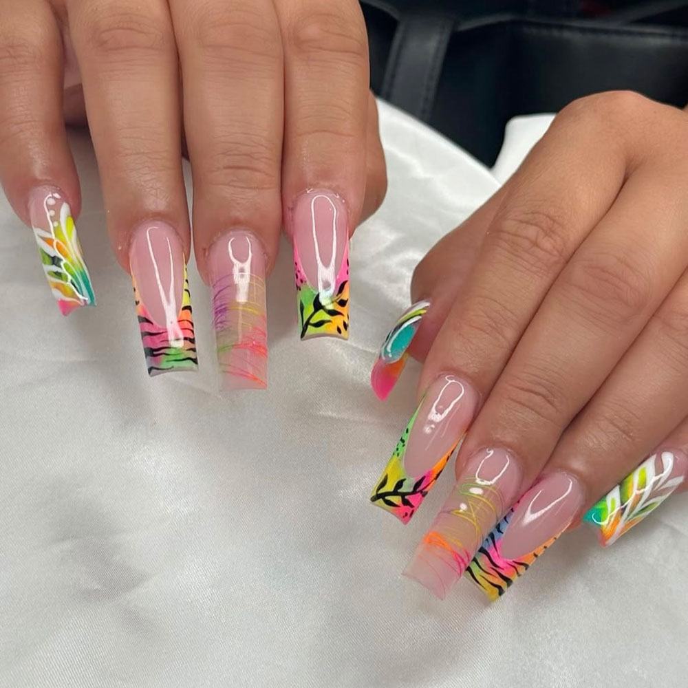 23+ Best Fall Acrylic Coffin Nail Ideas - Best Status Pics