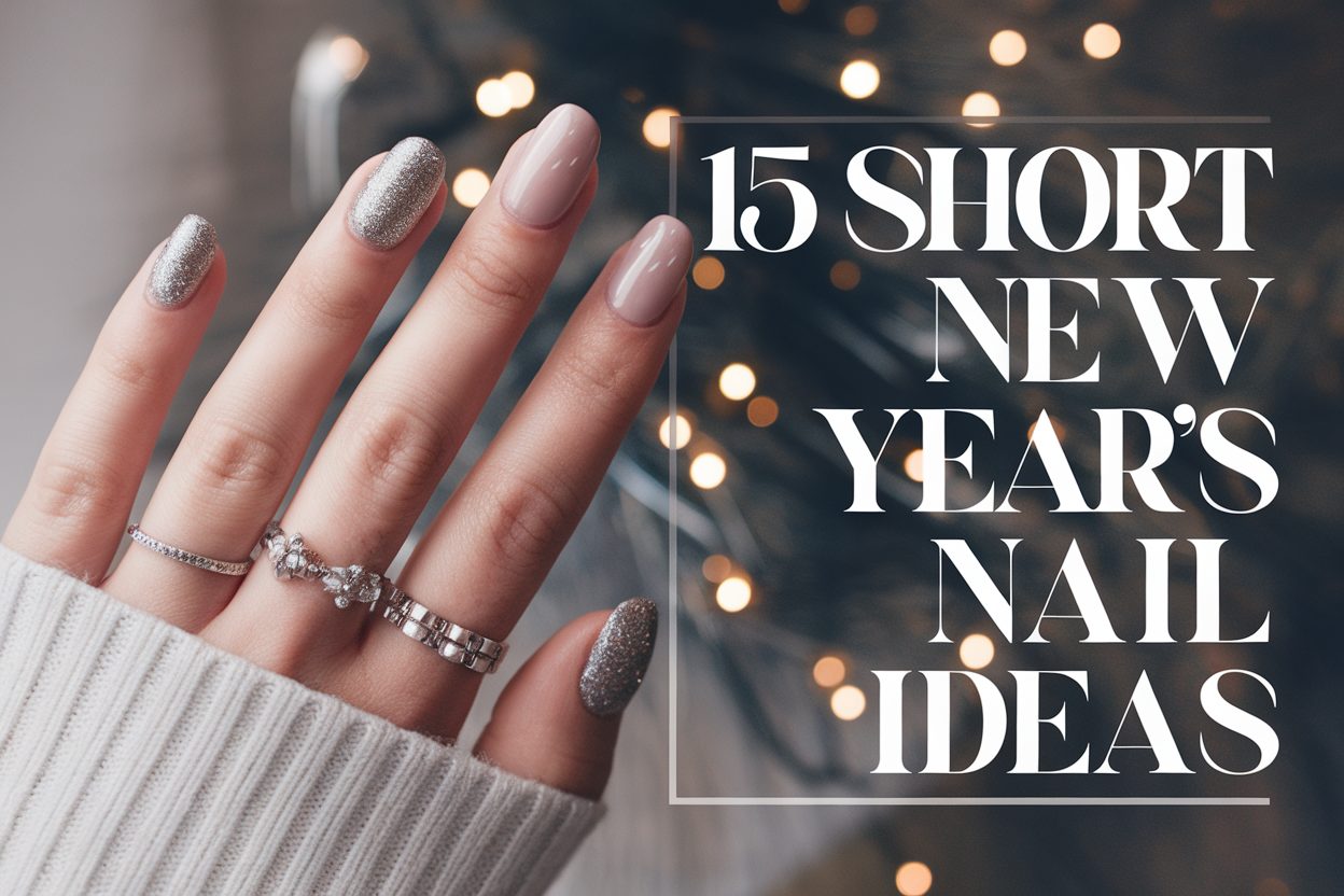 15 Cute Short New Year’s Nail Ideas for a Glam Look - Best Status Pics ...