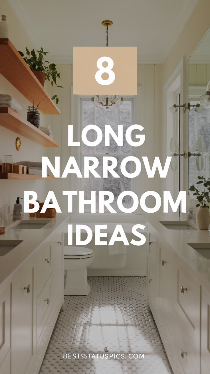 8 Long Narrow Bathroom Ideas That Feel Spacious - Best Status Pics